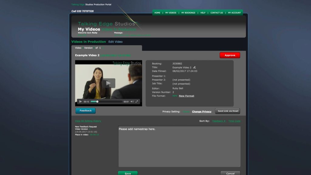Editing Services - Talking Edge Studios